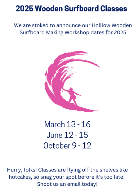 OUR 2025 SURFBOARD CLASSES ARE HERE – Wooden Surfboard from Bywater Surf